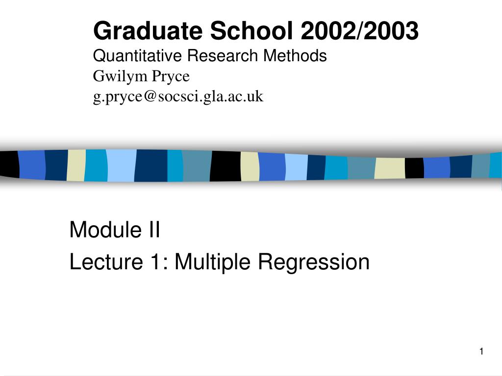 Ppt Module Ii Lecture 1 Multiple Regression Powerpoint Presentation