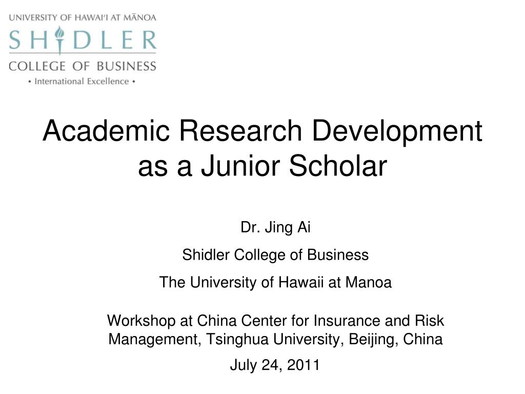 PPT - Academic Research Development as a Junior Scholar PowerPoint ...
