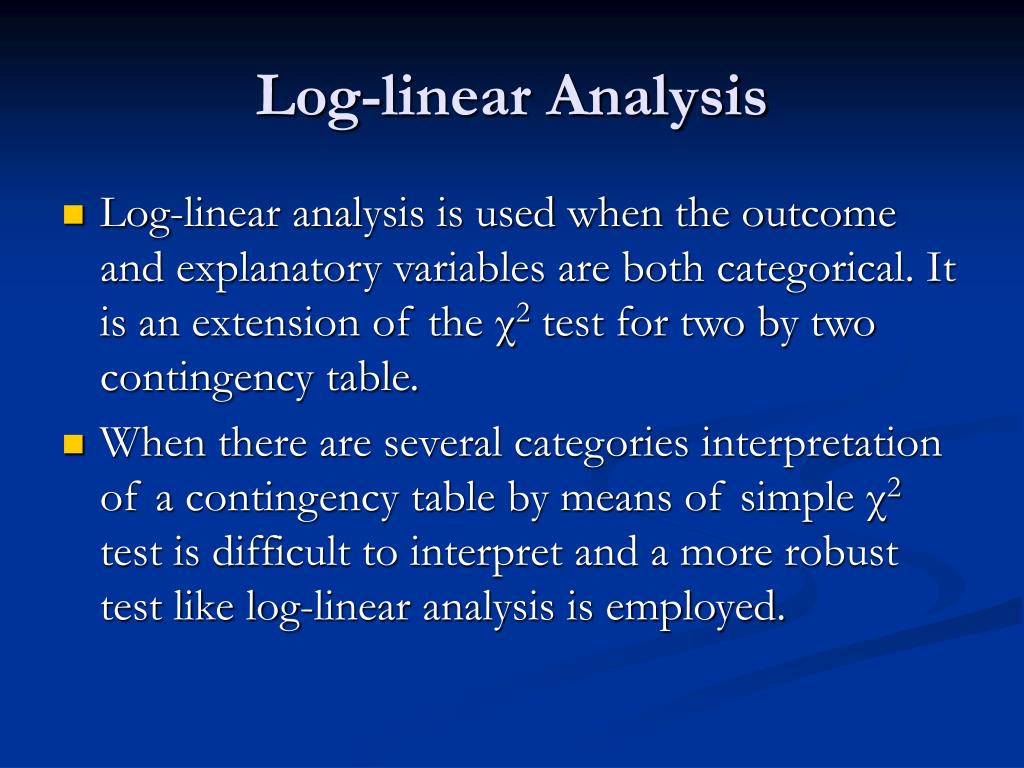 PPT - Log-linear Analysis PowerPoint Presentation, free download - ID ...