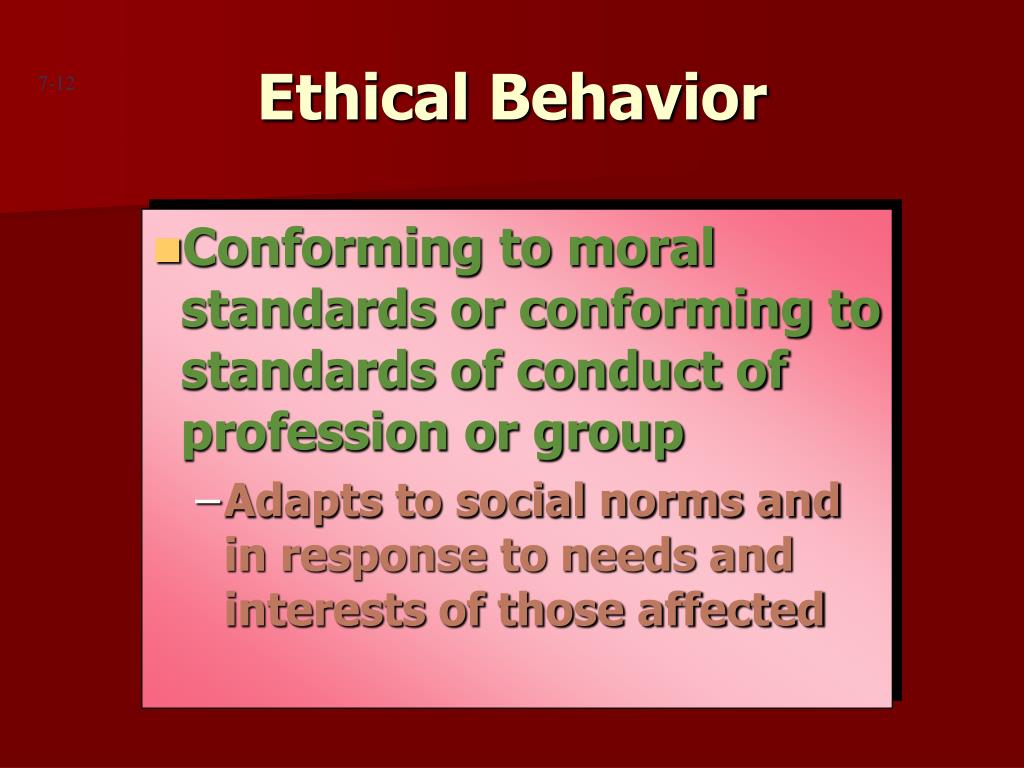 PPT - Ethical Behavior PowerPoint Presentation, free download - ID:872152