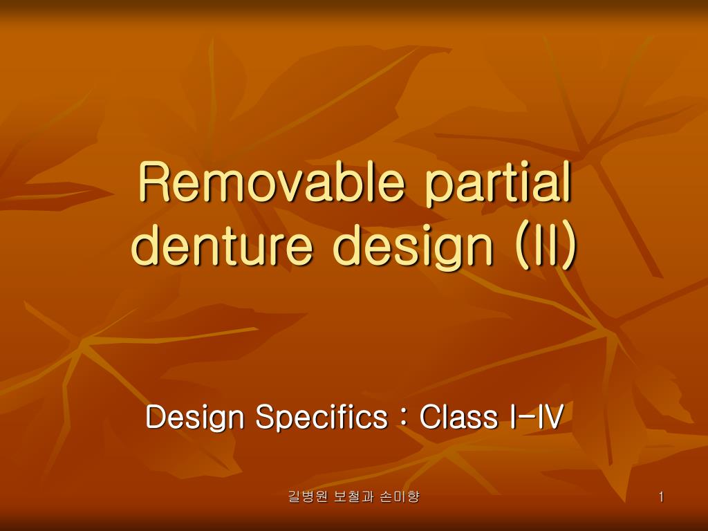 PPT - Removable partial denture design (II) PowerPoint Presentation ...