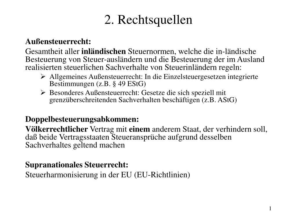 PPT - 2. Rechtsquellen PowerPoint Presentation, free download - ID:874940