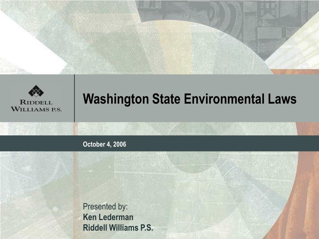 PPT - Washington State Environmental Laws PowerPoint Presentation, free ...
