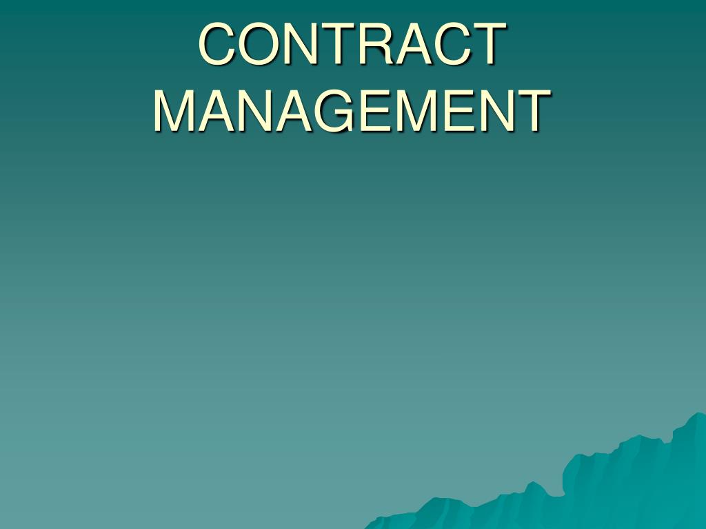 PPT - CONTRACT MANAGEMENT PowerPoint Presentation, free download - ID ...