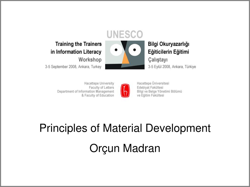 PPT - Principles of Material Development PowerPoint Presentation, free ...