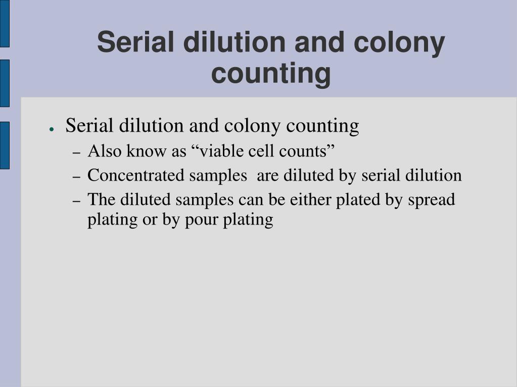 PPT - Serial dilution and colony counting PowerPoint Presentation, free download - ID:880174