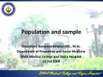 PPT - Population and Sample PowerPoint Presentation, free download - ID ...