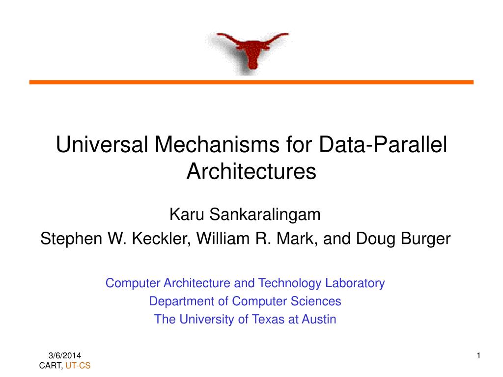 PPT - Universal Mechanisms for Data-Parallel Architectures PowerPoint ...
