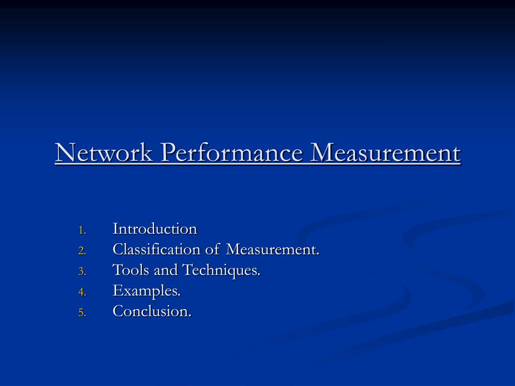 PPT - Network Performance Measurement PowerPoint Presentation, free ...