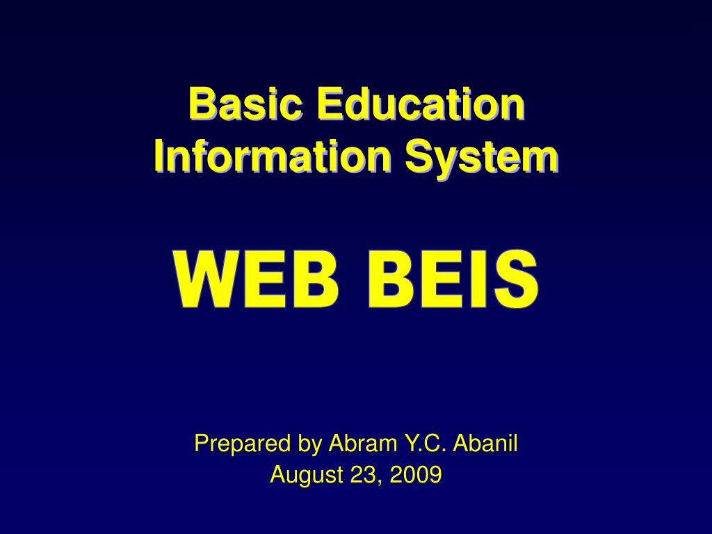PPT - Basic Education Information System PowerPoint Presentation, free ...