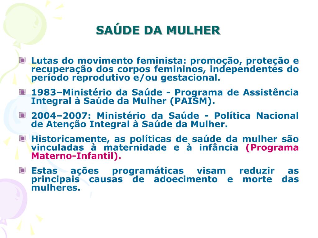 PPT - SAÚDE DA MULHER PowerPoint Presentation, free download - ID:887471