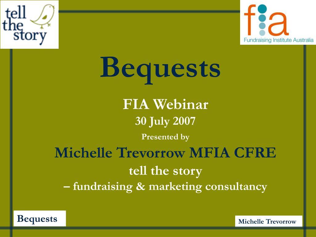 PPT - Bequests PowerPoint Presentation, free download - ID:88895