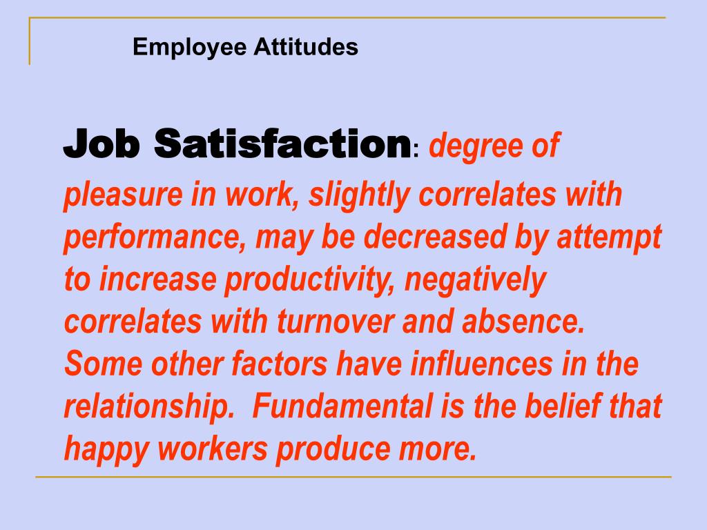PPT - Employee Attitudes PowerPoint Presentation, free download - ID:892973