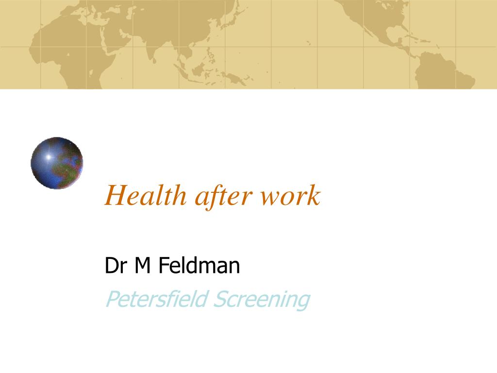 PPT - Health after work PowerPoint Presentation, free download - ID:894632