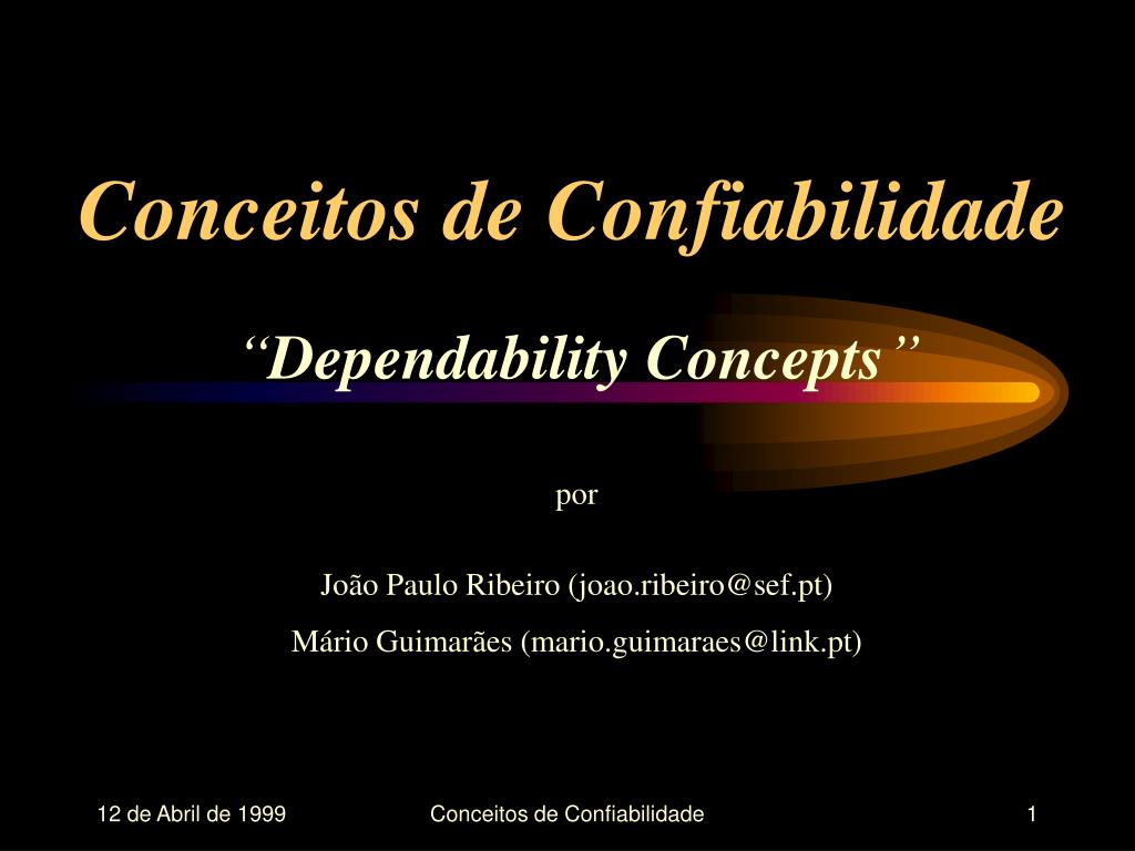 PPT - Conceitos de Confiabilidade PowerPoint Presentation, free ...