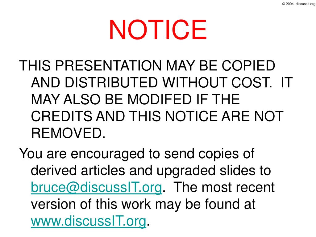 PPT - NOTICE PowerPoint Presentation, free download - ID:89687