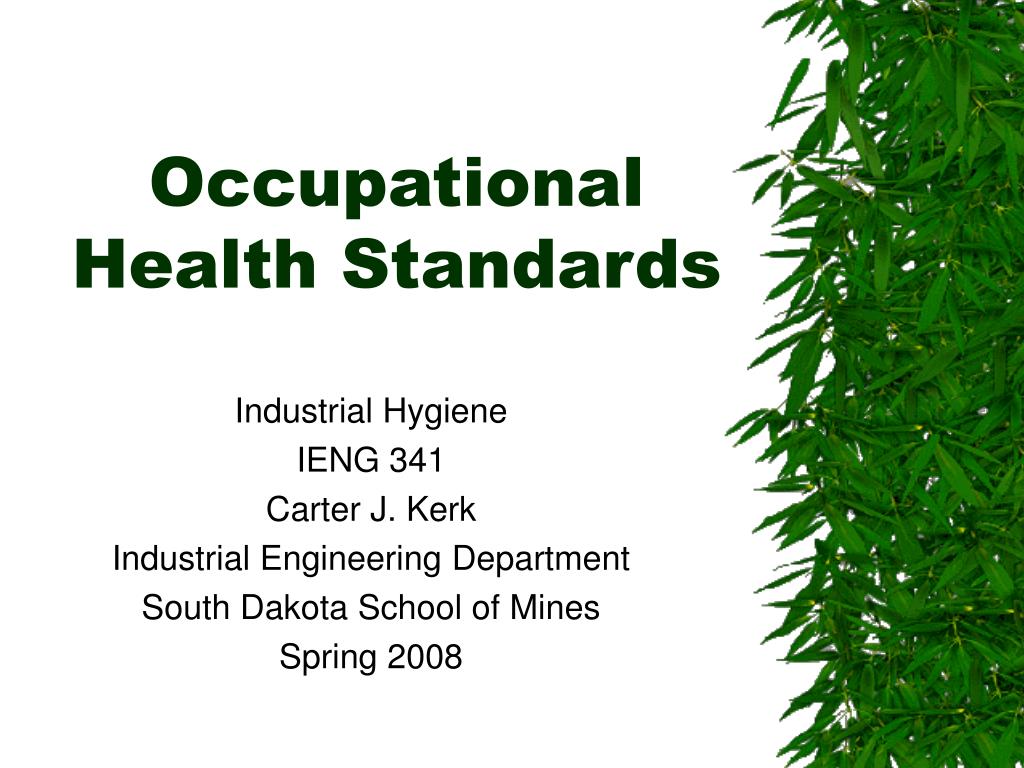 PPT - Occupational Health Standards PowerPoint Presentation, free ...
