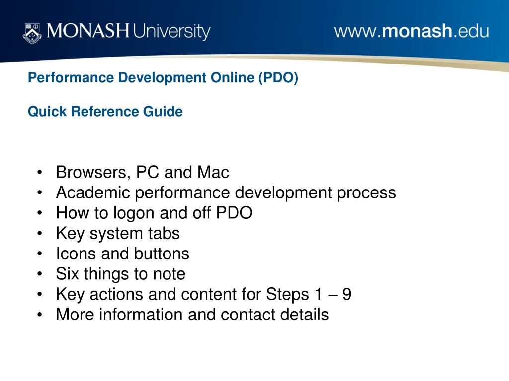 PPT - Performance Development Online (PDO) Quick Reference Guide ...