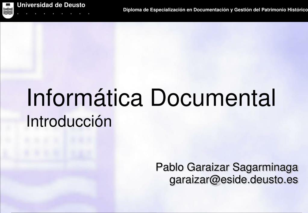 PPT - Informática Documental Introducción PowerPoint Presentation, free download - ID:902604