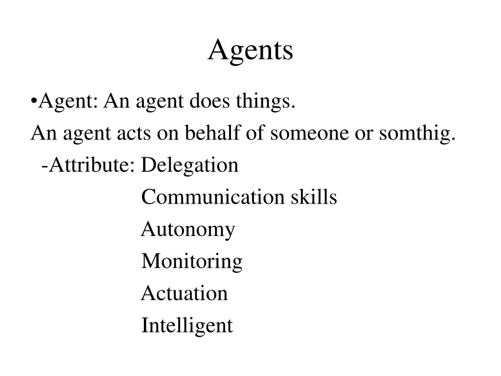 PPT - Agents PowerPoint Presentation, free download - ID:904035