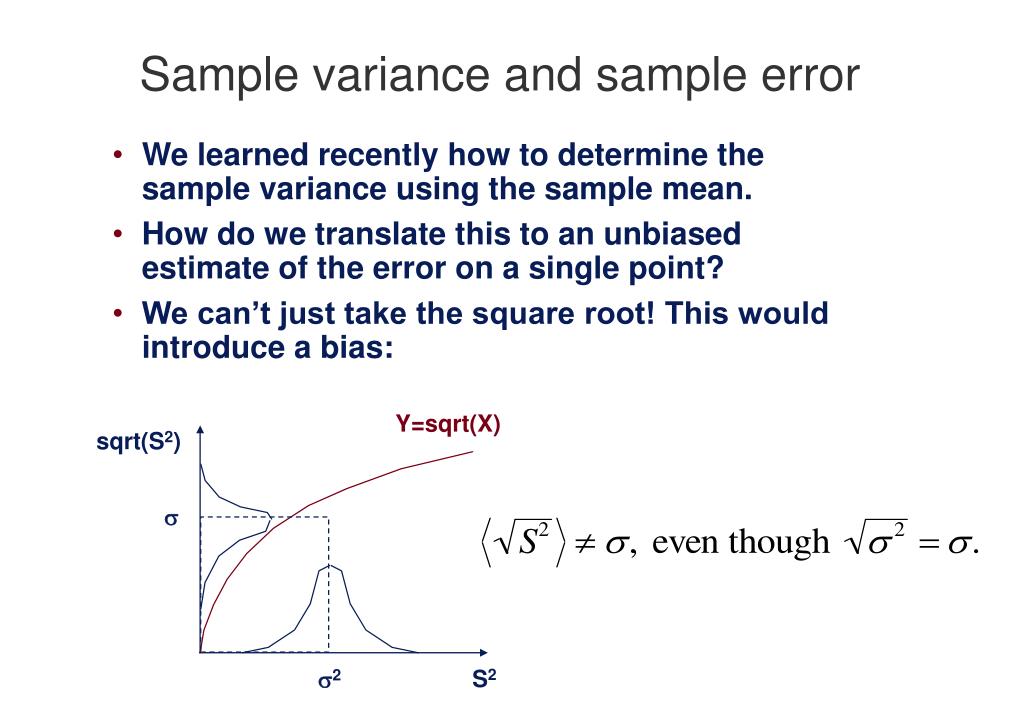 PPT - Sample variance and sample error PowerPoint Presentation, free ...