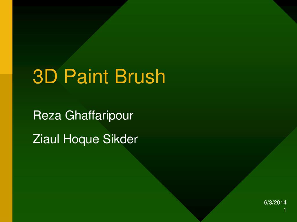 PPT - 3D Paint Brush PowerPoint Presentation, free download - ID:908763