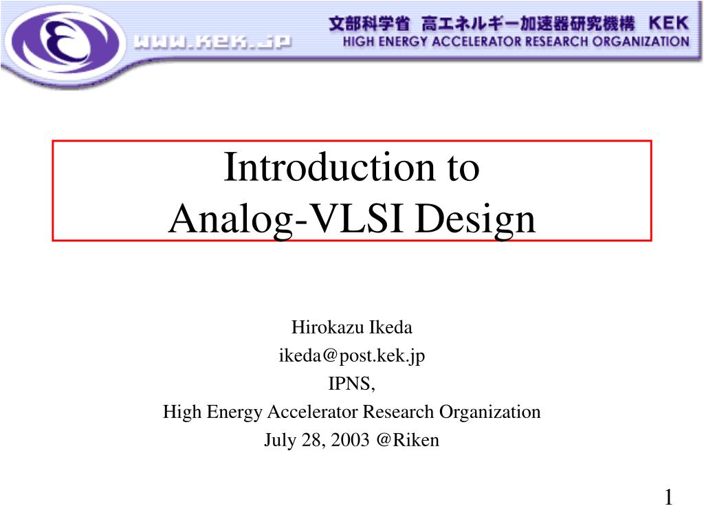 PPT - Introduction to Analog-VLSI Design PowerPoint Presentation, free ...