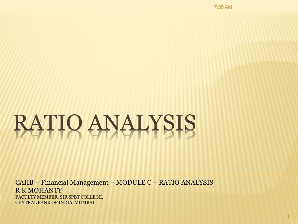 PPT - RATIO ANALYSIS PowerPoint Presentation, free download - ID:911359