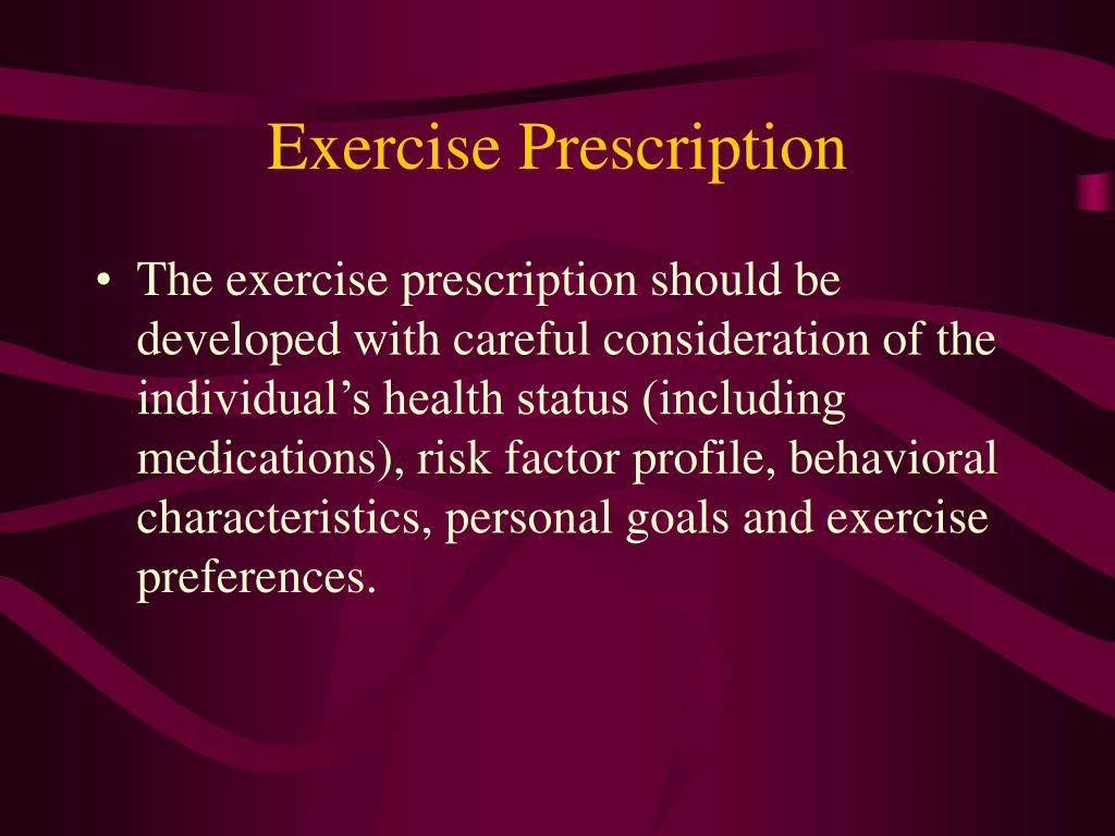 PPT - Exercise Prescription PowerPoint Presentation, free download - ID ...
