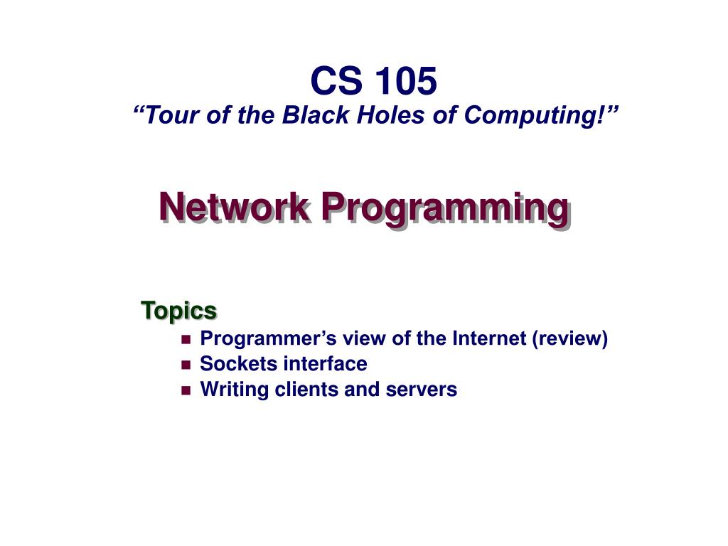 PPT - Network Programming PowerPoint Presentation, free download - ID ...