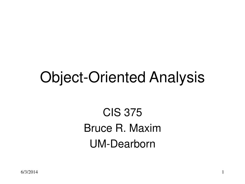PPT - Object-Oriented Analysis PowerPoint Presentation, free download ...