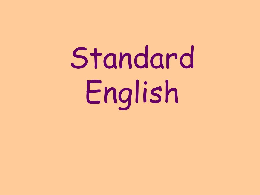 PPT - Standard English PowerPoint Presentation, free download - ID:915056