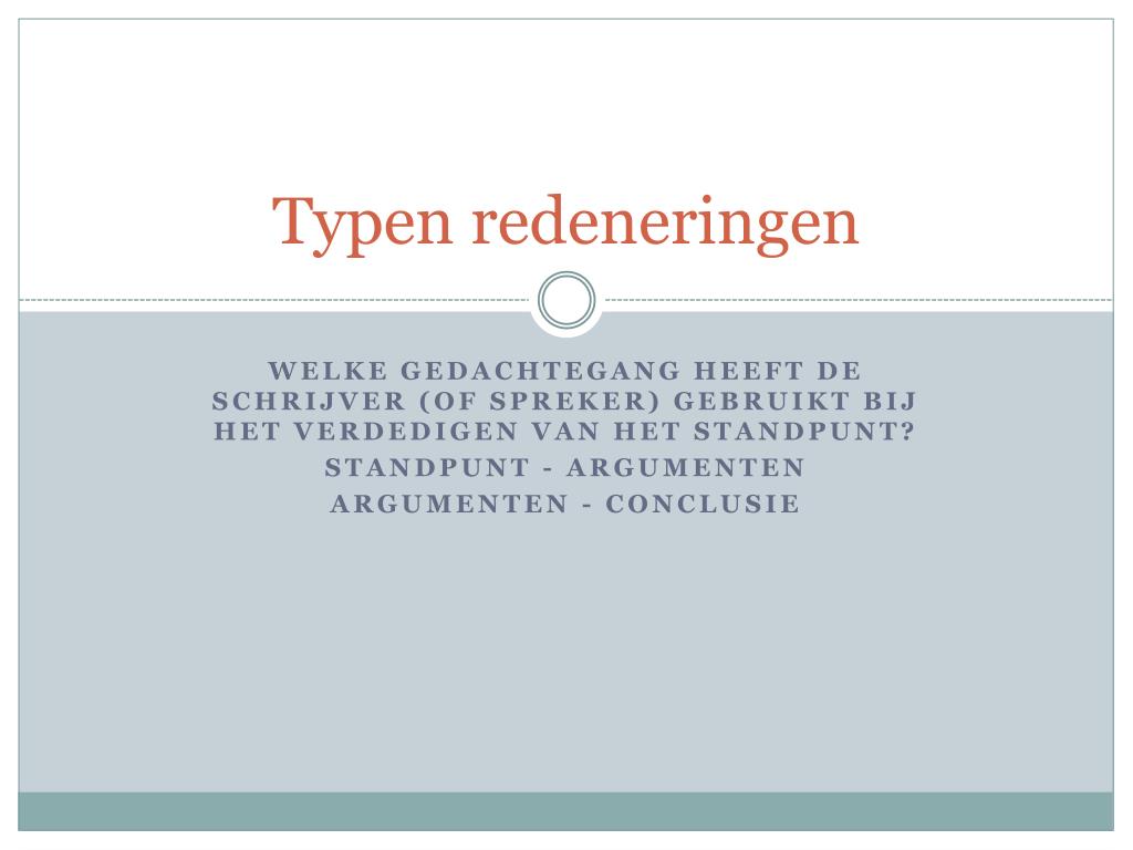 PPT - Typen redeneringen PowerPoint Presentation, free download - ID:916700
