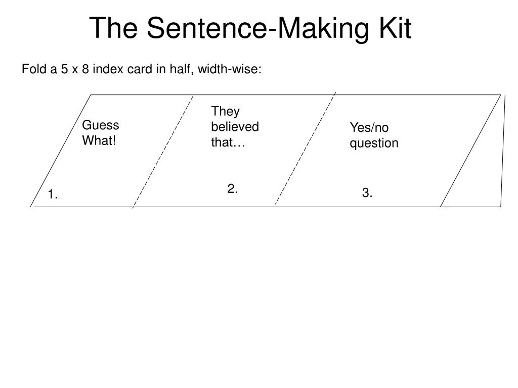 PPT - The Sentence-Making Kit PowerPoint Presentation, free download ...