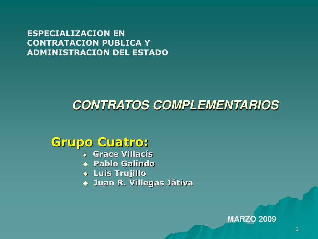PPT - CONTRATOS COMPLEMENTARIOS PowerPoint Presentation, free download - ID:918348