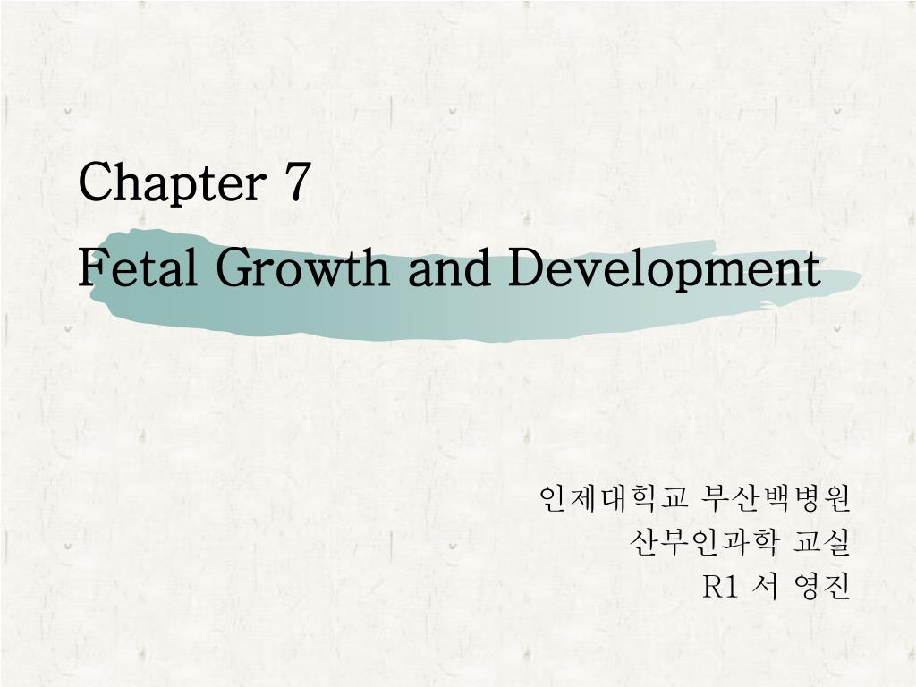 PPT - Chapter 7 Fetal Growth and Development PowerPoint Presentation ...