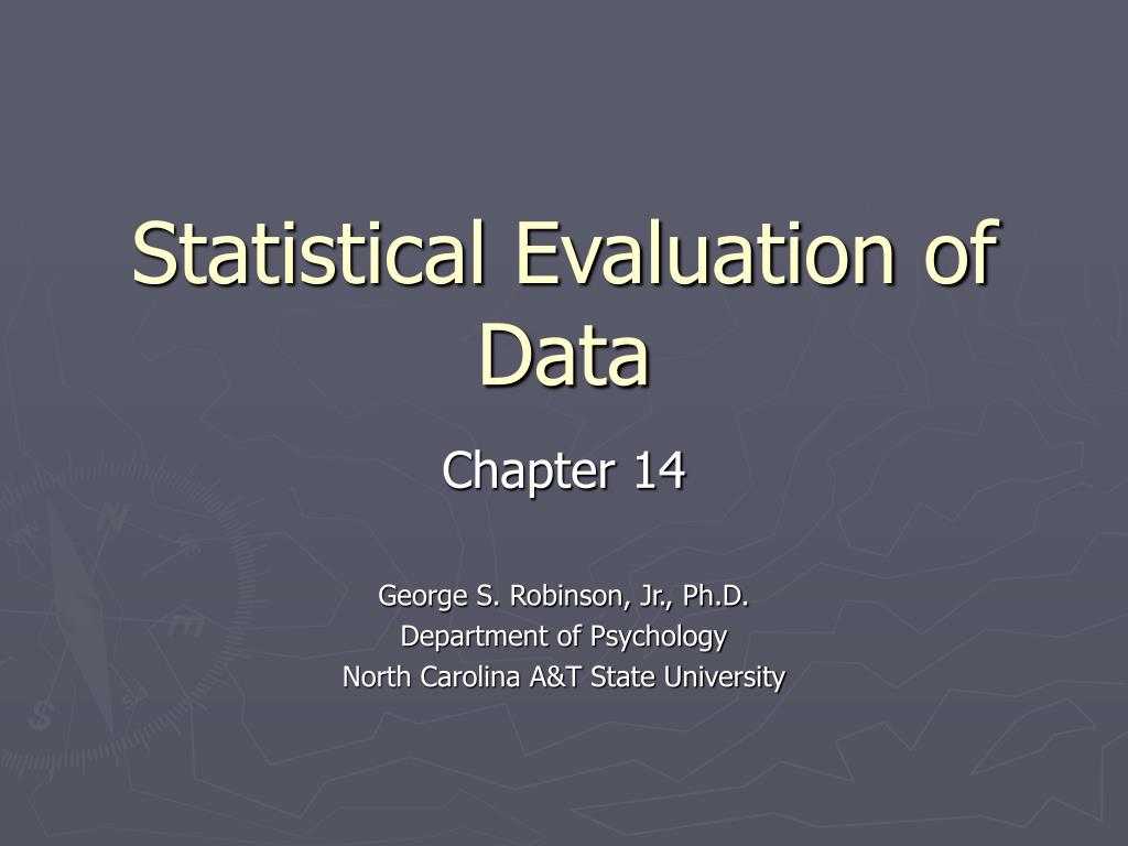 PPT - Statistical Evaluation of Data PowerPoint Presentation, free ...