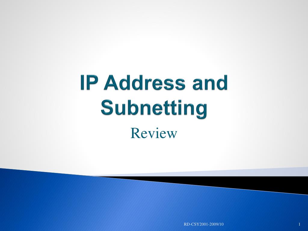 PPT - IP Address and Subnetting PowerPoint Presentation, free download ...
