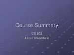 PPT - COURSE SUMMARY PowerPoint Presentation, free download - ID:6083140