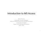 PPT - Introduction to MS ACCESS PowerPoint Presentation, free download ...