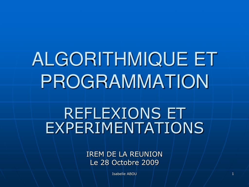 PPT - ALGORITHMIQUE ET PROGRAMMATION PowerPoint Presentation, free ...