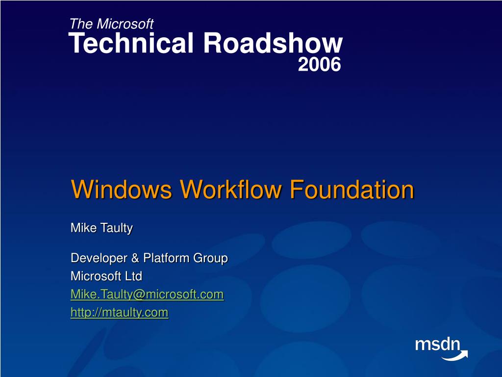 PPT - Windows Workflow Foundation PowerPoint Presentation, free ...