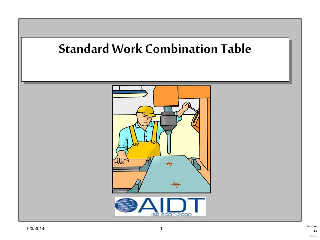 PPT - Standard Work Combination Table PowerPoint Presentation, free ...