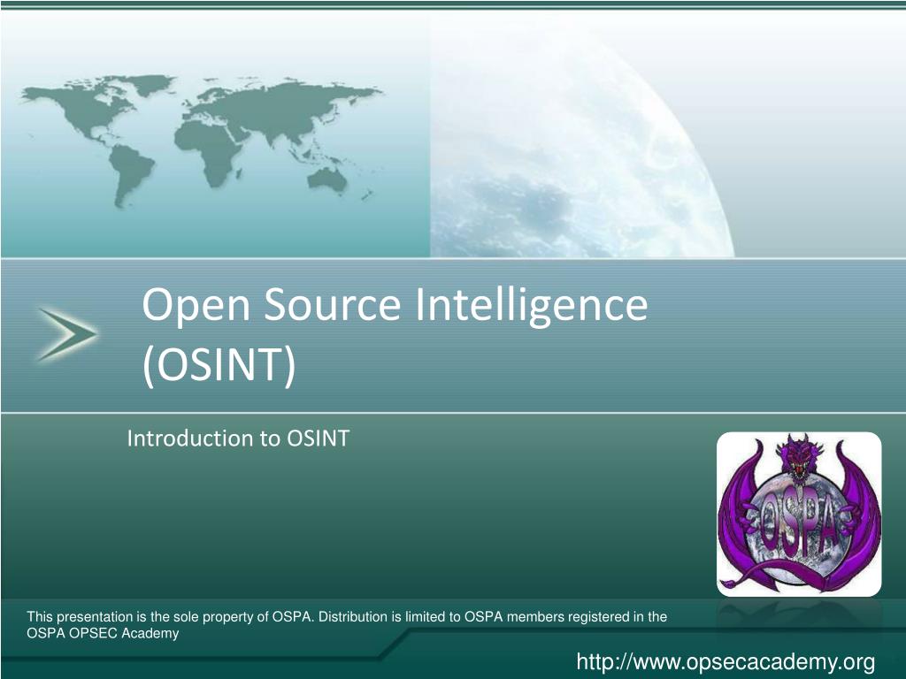 PPT - Introduction to OSINT PowerPoint Presentation, free download - ID ...