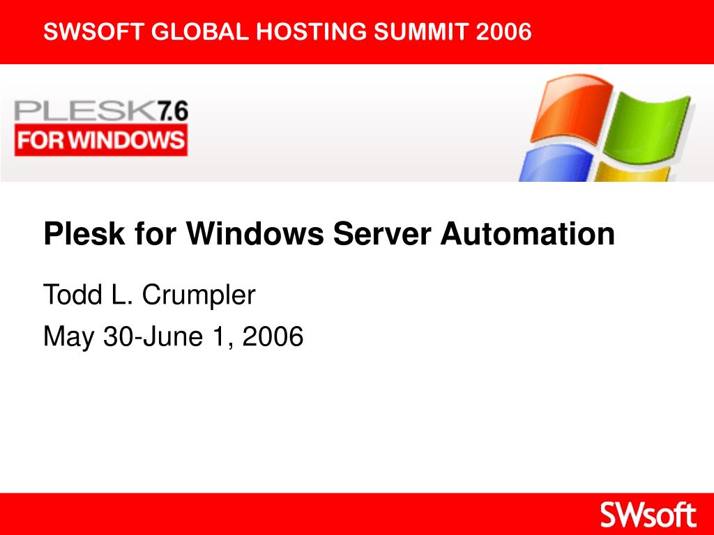 PPT - Plesk for Windows Server Automation PowerPoint Presentation, free ...