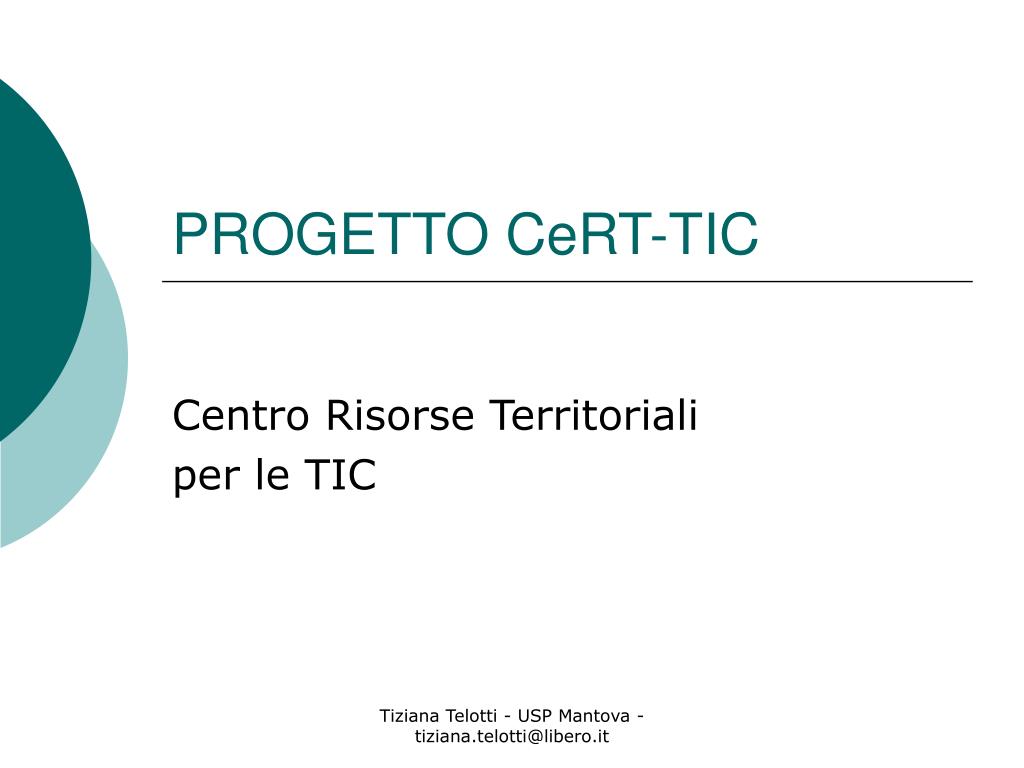 PPT - PROGETTO CeRT-TIC PowerPoint Presentation, free download - ID:936568