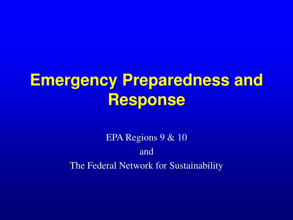 PPT - Emergency Preparedness and Response PowerPoint Presentation, free ...