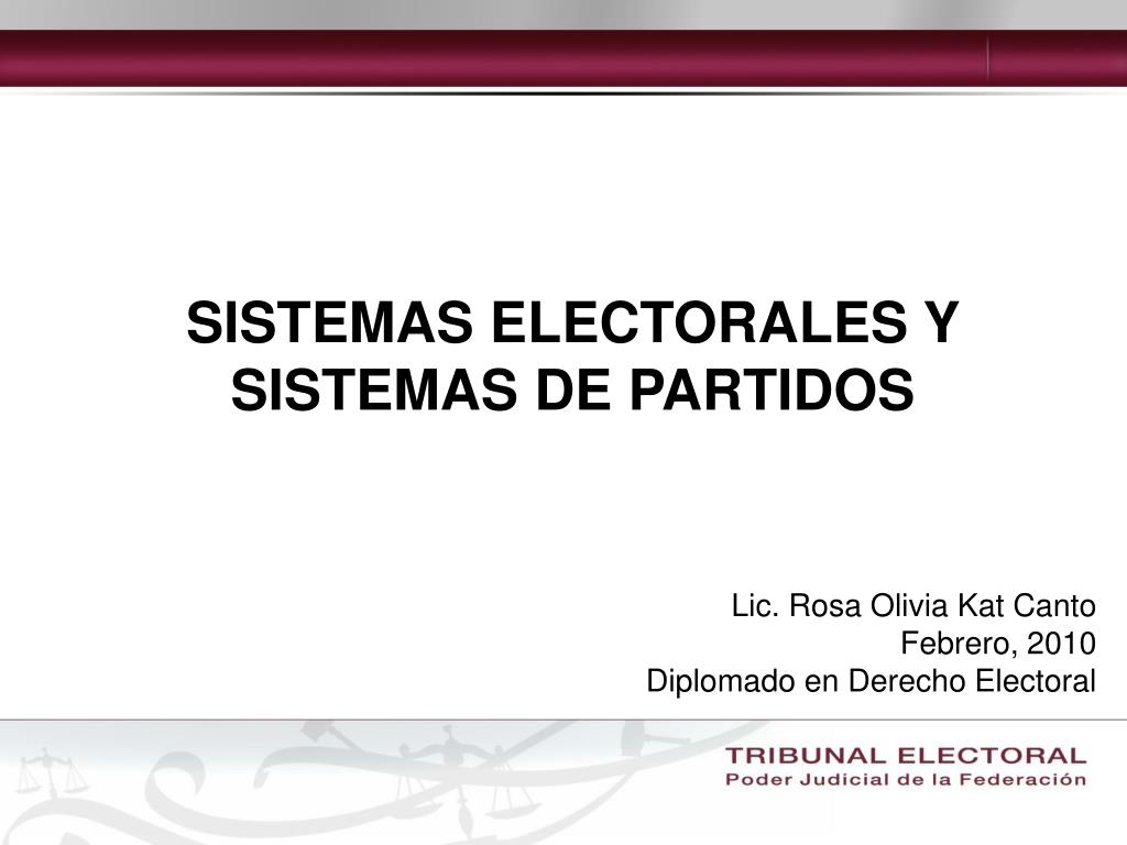 PPT - SISTEMAS ELECTORALES Y SISTEMAS DE PARTIDOS PowerPoint ...