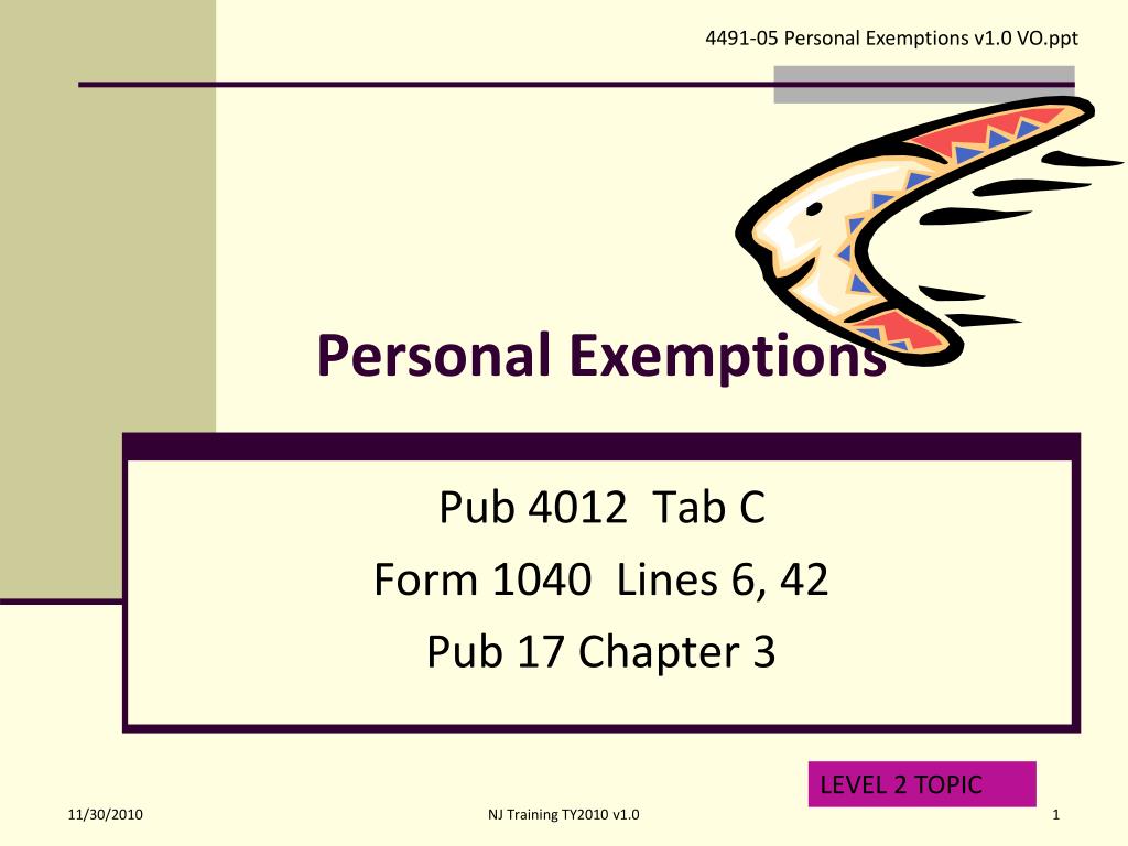 PPT - Personal Exemptions PowerPoint Presentation, free download - ID ...