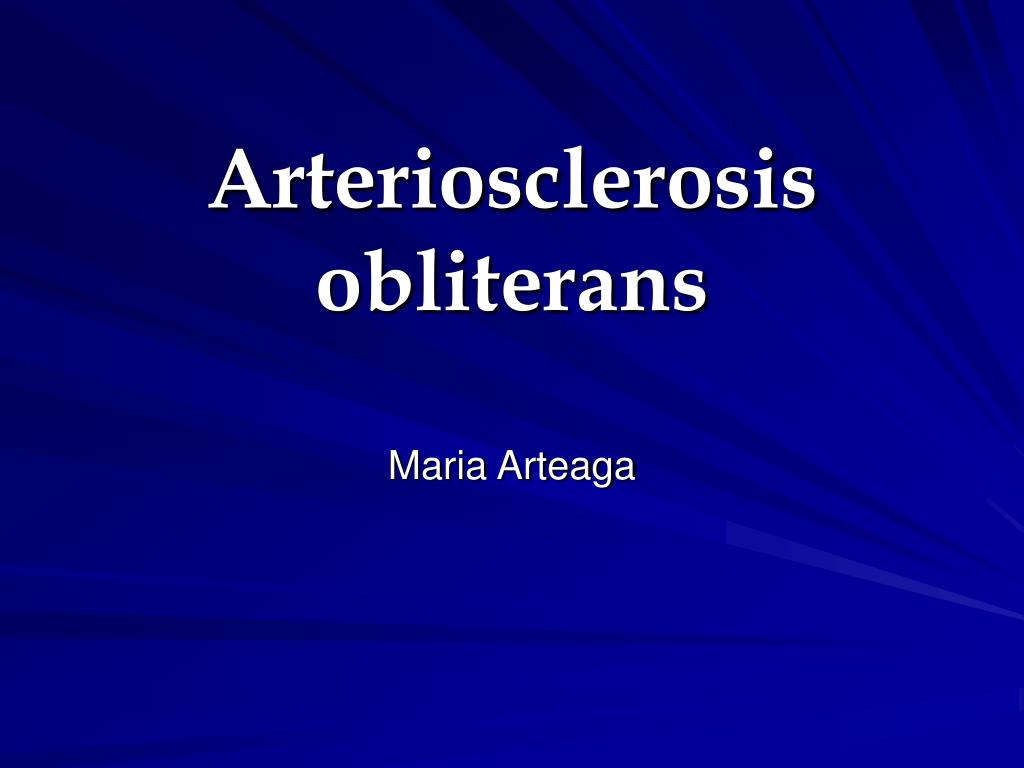 PPT - Arteriosclerosis obliterans PowerPoint Presentation, free ...